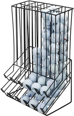 MyGift 90 Capacity Black Metal Miniature Golf Ball Vendor Display ...