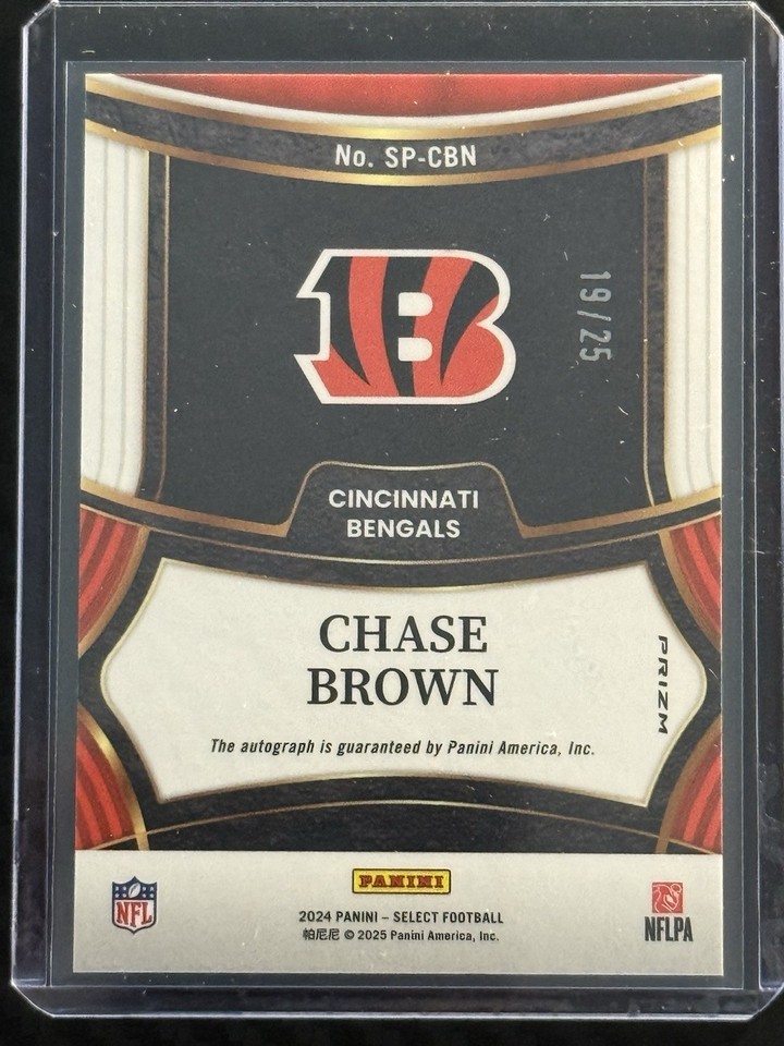 2024 Panini Select Chase Brown Tie Dye Prizm Auto 19/25 Signatures | eBay