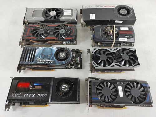 Lot of 8 Nvidia GTX 1650 GTX 690 R9 280X GTX 680 GTX 550 TI HD 7870 ...