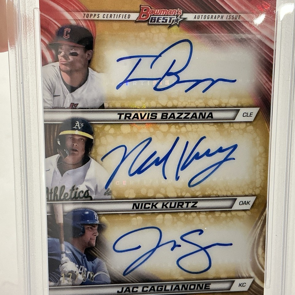 2024 Bowmans Best - Triple Auto Gold /50 Bazzana/Kurtz/Caglianone PSA 8 ...