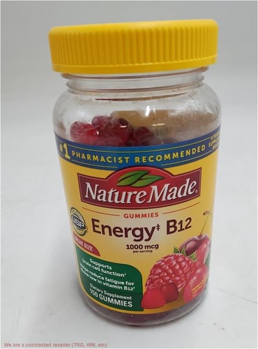 Nature Made Energy B12 1000 mcg Gummies -Cherry & Mixed Berry-150ct EXP ...