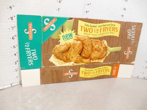 SWANSON 1960s FRIED CHICKEN 2 1/2 fryers TV dinner vintage frozen food ...