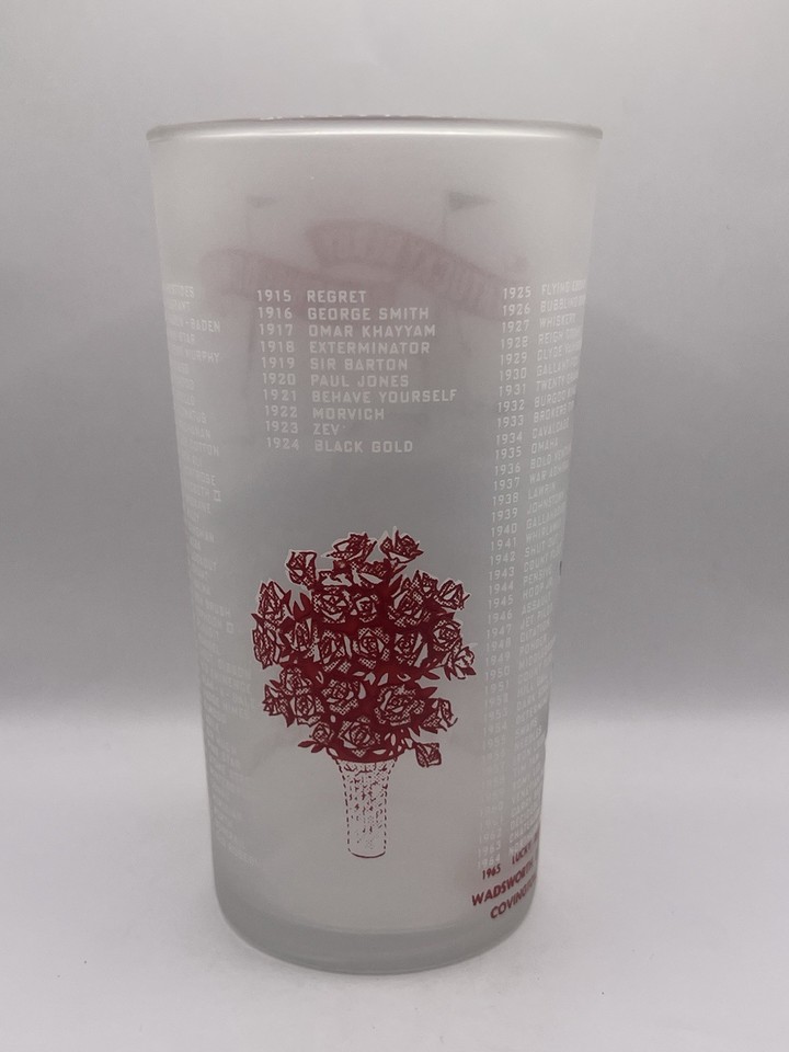1965 Kentucky Derby Wadsworth Electric Company Mint Julep Glass WEC ...
