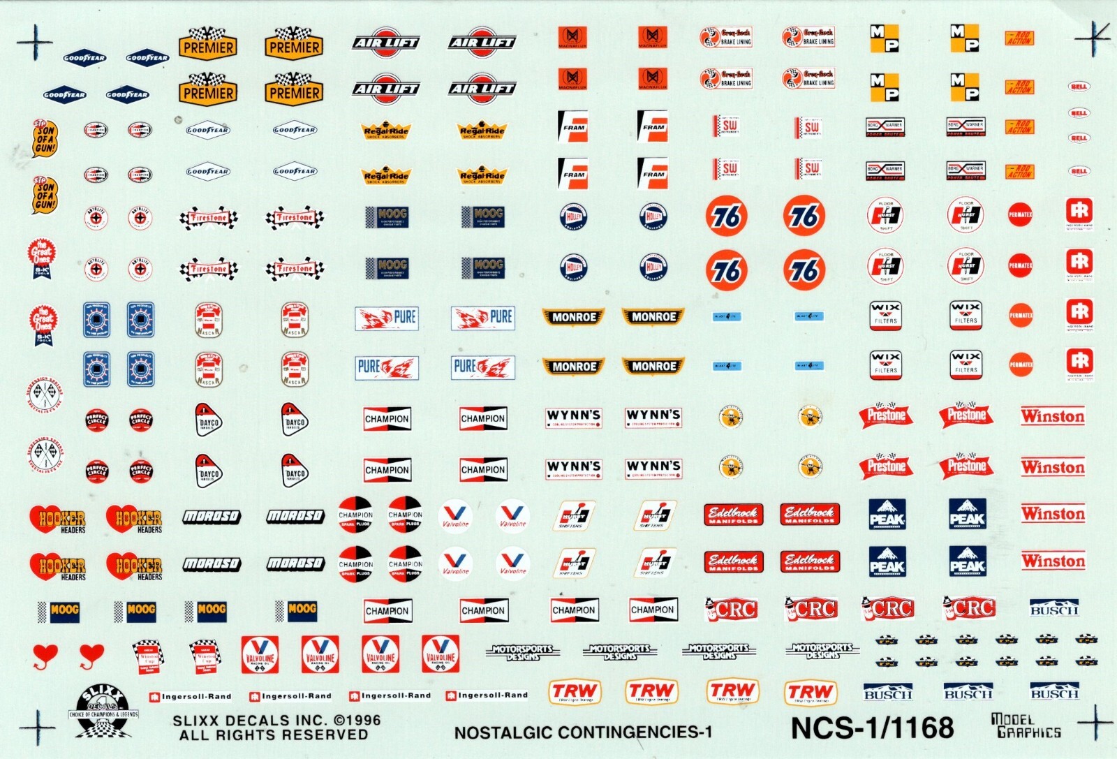 Slixx 1168 Nostalgic Contingency #1 Nascar decal | eBay