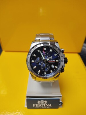 Watch Festina F20463/2 Chrono Sport Men 41 - 50 Stainless steel | eBay