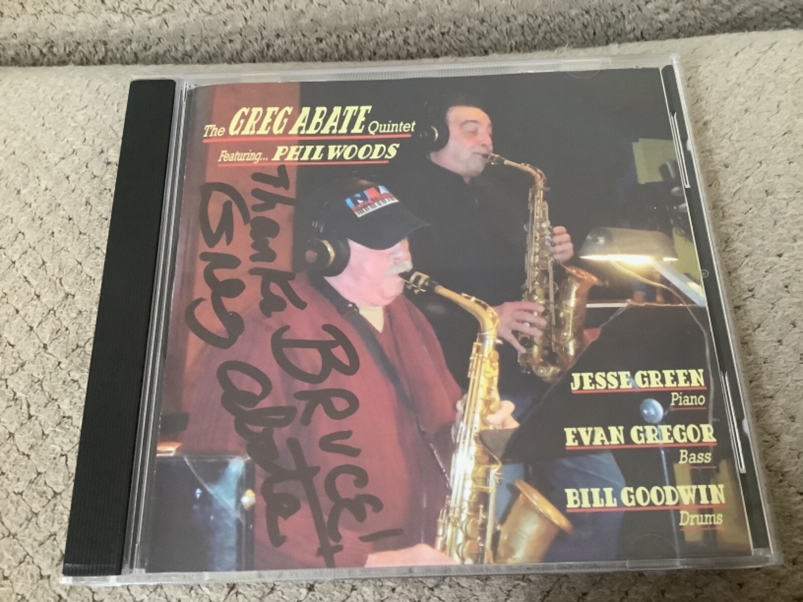 SIGNED Greg Abate CD The Greg Abate Quintet Featuring Phil Woods RARE ...