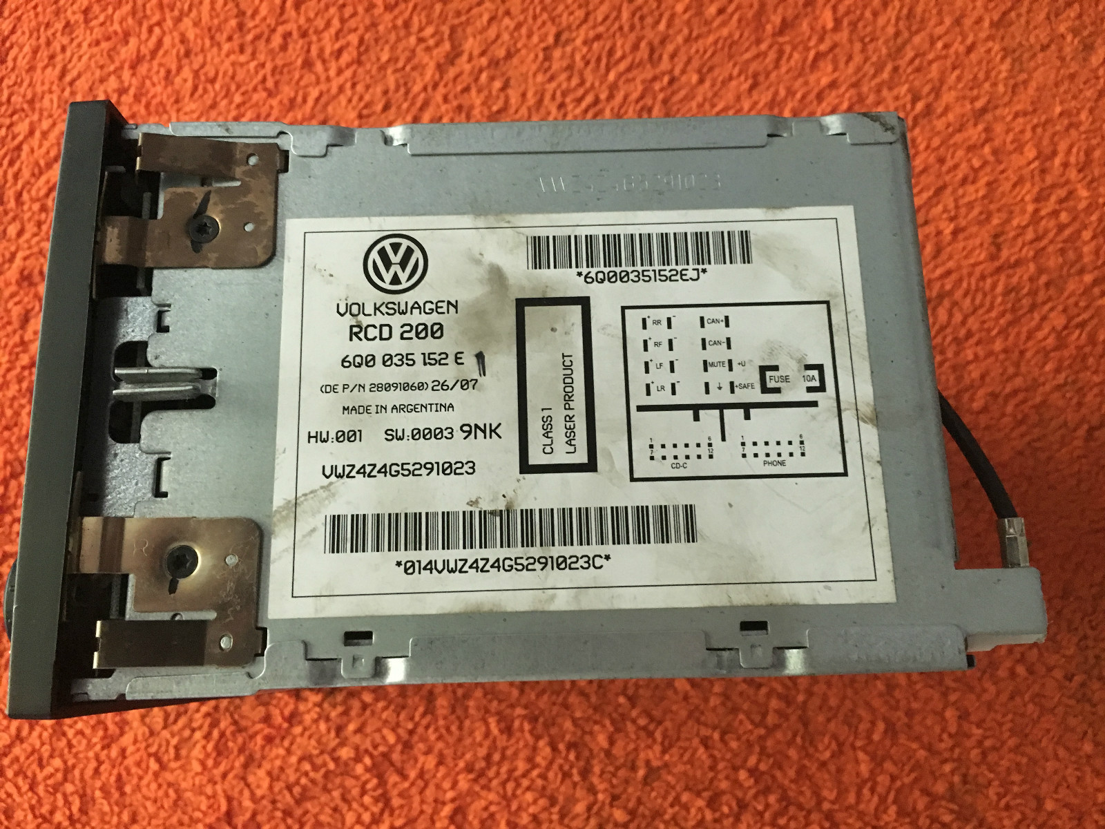 Radio VW Polo 6Q0035152E RCD 200 RCD 200 MP3 | eBay