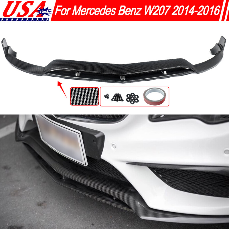 2014-2016 Mercedes Benz W207 C207 Carbon Look ABS Front Bumper Splitter ...