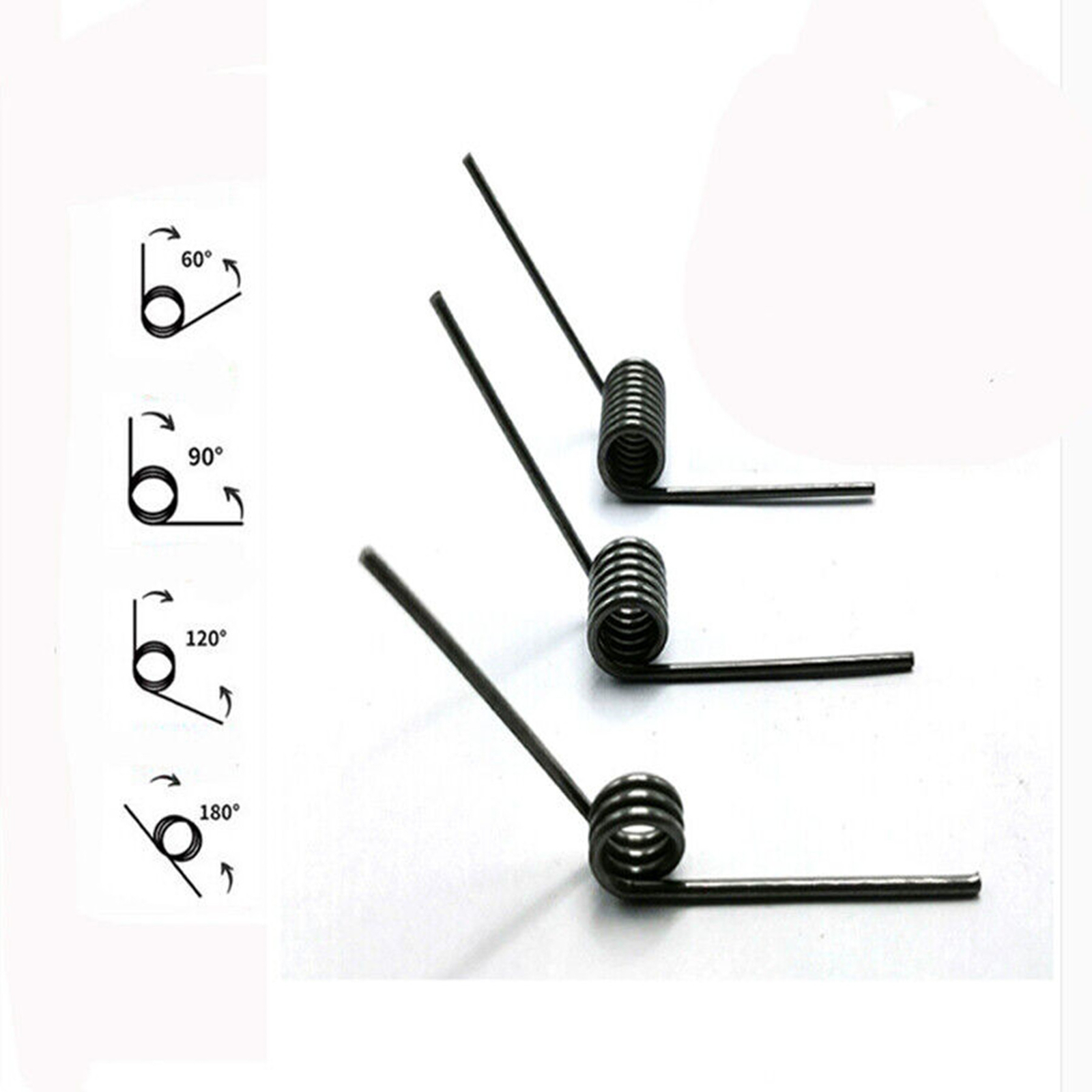 Torsion Spring 1.4/1.5mm Wire Diameter 7-18mm OD 3-9 Coils 60°-90 ...