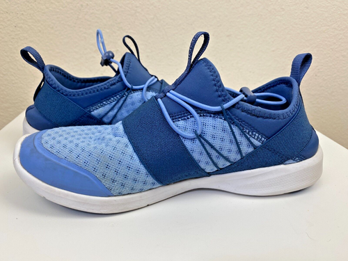 Vionic US 7 Blue Sneakers Alaina II Textile Drawstring Pull On Comfort ...