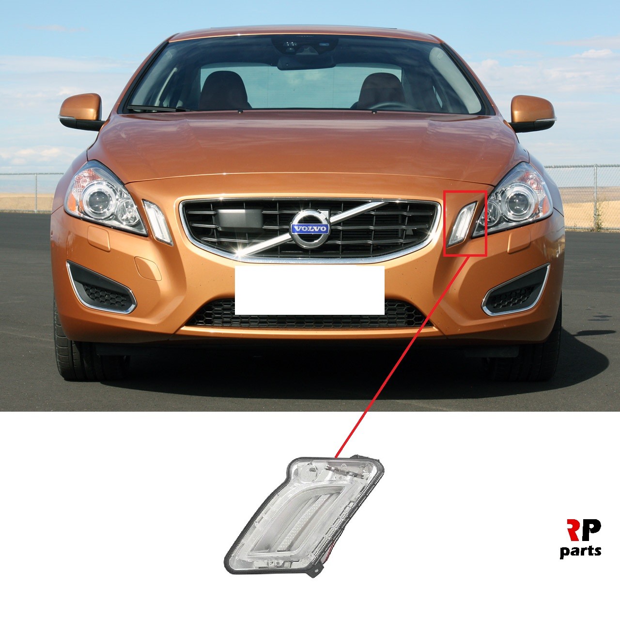 FOR VOLVO S60 & V60 2010 - 2013 FRONT DRL LED LIGHT LAMPS TYC LEFT N/S ...