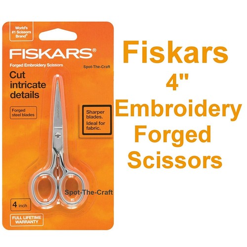 Fiskars Forged Steel Scissors 4" Fine Tip Sewing Cross Stitch ...