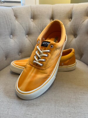 Sperry Creamsicle Orange Mens Shoes Sz. 8 | eBay