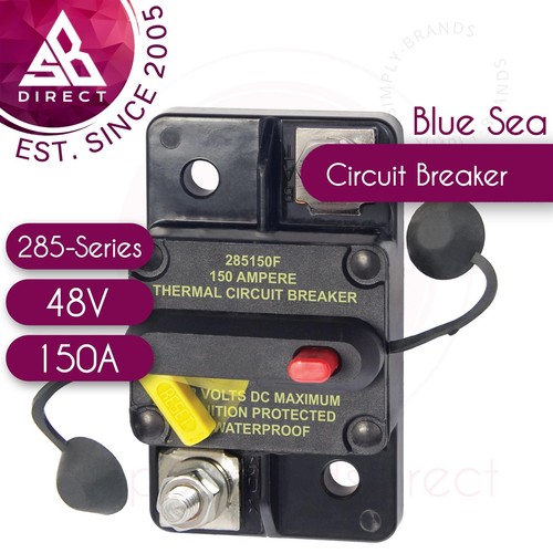 Blue Sea 285-Series Circuit Breaker│48V│150A│Trip-Free│Surface Mount ...