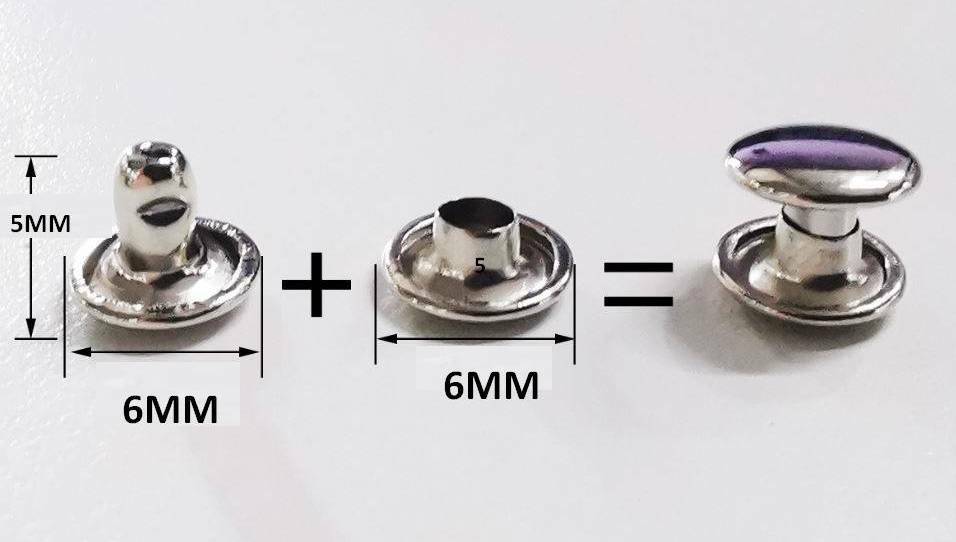 15 To 100 Sets Silver Rivets Double Cap Leather Craft Rapid Rivet ...