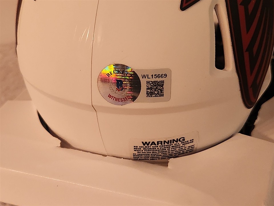 MATT RYAN signed FALCONS lunar eclipse mini helmet BECKETT COA | eBay