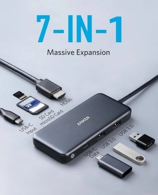 Anker USB C Hub, 4K HDMI, USB-C and 2 USB-A 5Gbps Data Ports, microSD ...