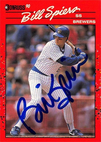 Bill Spiers autographed Baseball Card (Milwaukee Brewers, SC) 1990 ...