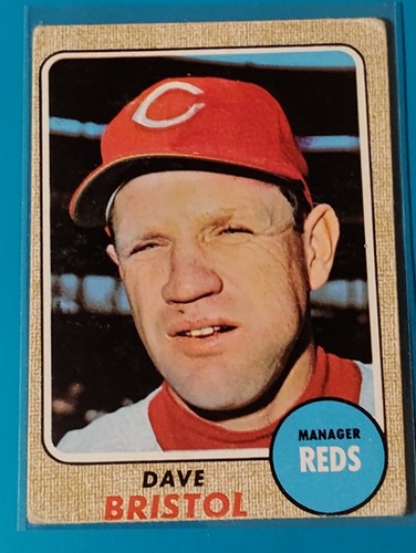 1968 Topps Baseball - #148 Dave Bristol - Cincinnati Reds Vg-Ex ...