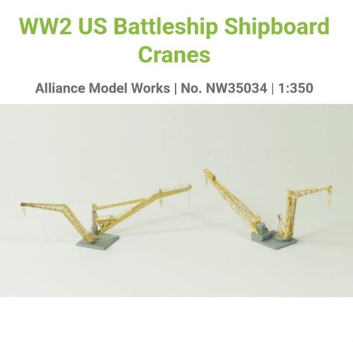 Alliance Model Works 1/350 US Navy WW2 Battleships Shipboard Cranes | eBay