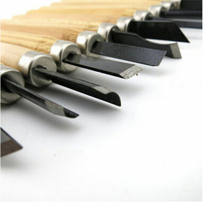 12pc Caving Knife Gouges Chisel Set Wood Hand Carving Professional ...