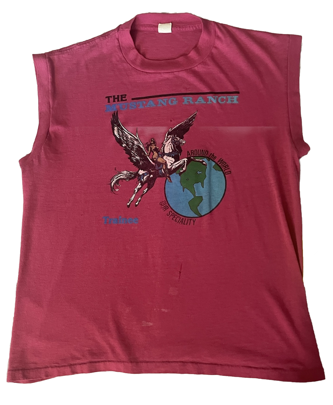 Vintage Mustang Ranch Trainee Single Stitch Sleeveles… - Gem