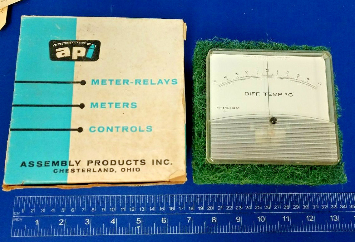 API PANEL METER 52-0142-0100 TEMP METER 5-0-5 MICROAMP DC | eBay