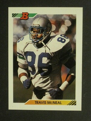 1992 BOWMAN TRAVIS McNEAL SEATTLE SEAHAWKS CARD #490!!!! COMBINED ...