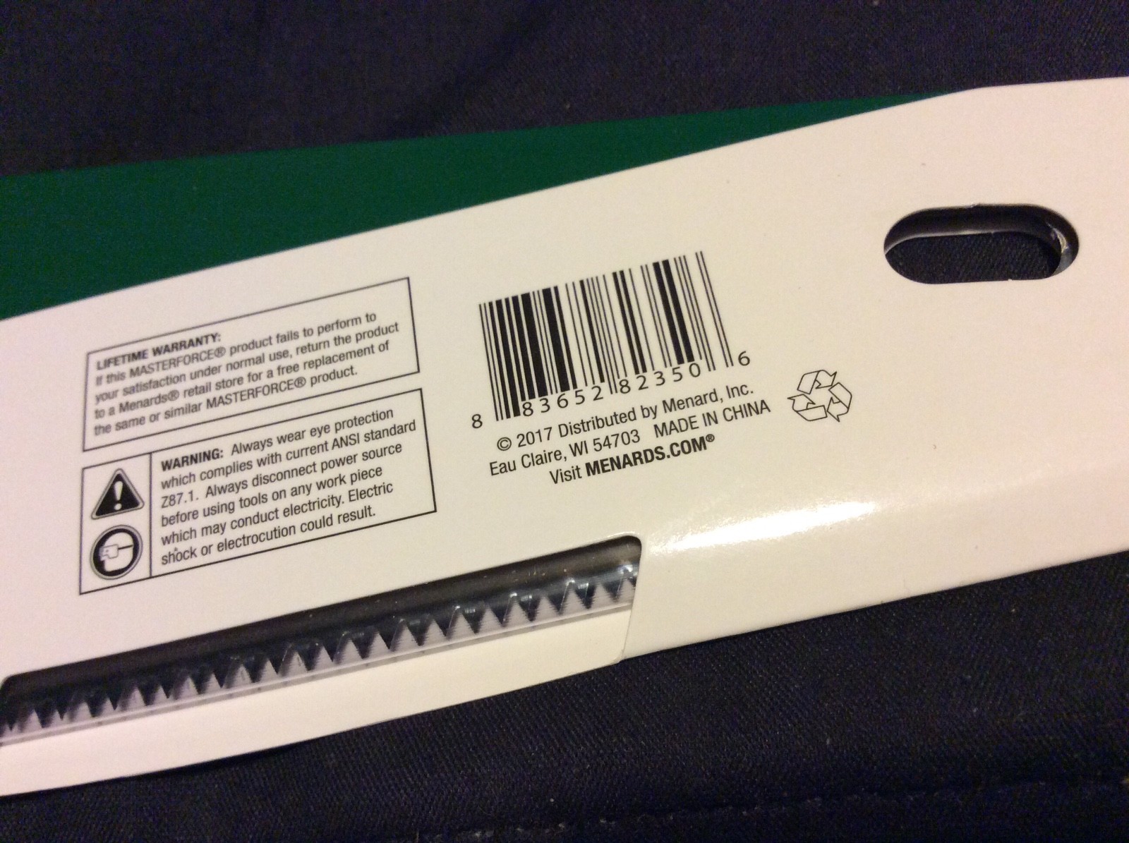 Masterforce 15" Resin Handle Hand Saw 8tpi Double Ground Tooth 237-6404 ...