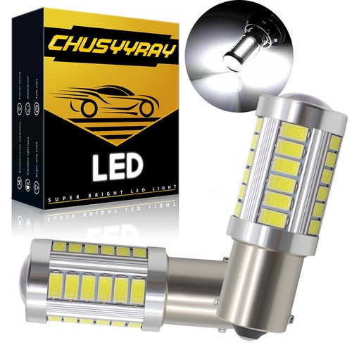 1156 LED Reverse Backup Light Bulbs Super Bright White 6000K 2400LM ...