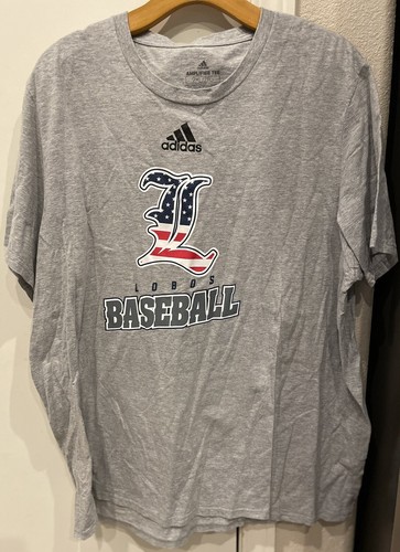 Adidas New Mexico UNM Lobos Baseball Shirt American Flag USA Size 2XL ...