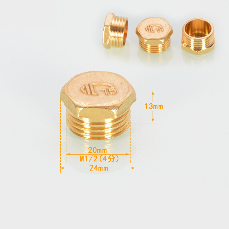 1/2" 3/4" 1" BSP Brass Male/Female Pipe End Cap Blanking Plug Plugging ...