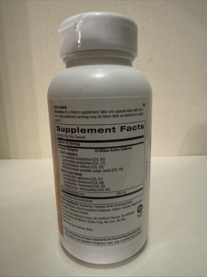 GNC Probiotic Complex Daily Need 10 Billion CFUs 8 Unique Strains BB 10 ...