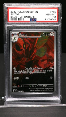 2023 POKEMON OBF EN-OBSIDIAN FLAMES #205 SCIZOR ILLUSTRATION RARE PSA ...