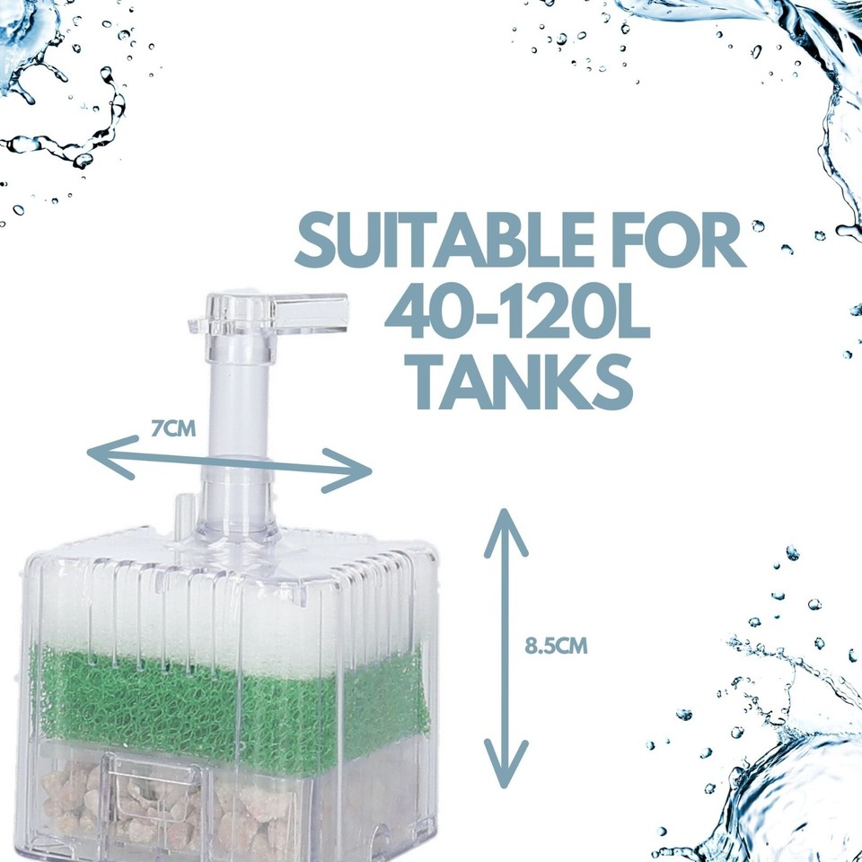 Air Driven Sponge Filter For Aquarium Fish Tank Bio Foam Breeding ...