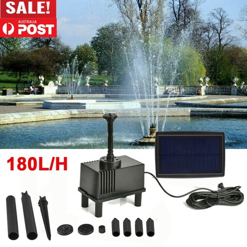 Solar Powered Water Small Pond Filter Pump Garden Submersible Birdbath ...
