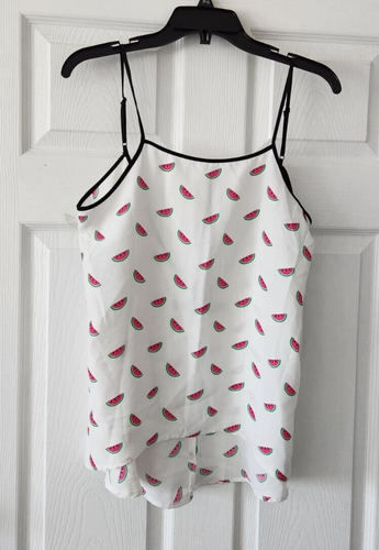 NWT Eric + Lani Womens Watermelon Print Camisole Blouse Hi-Lo Top Size ...