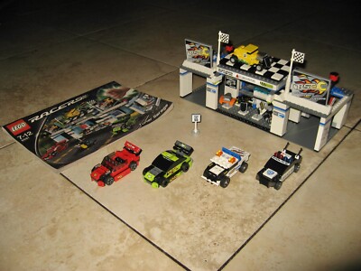 100% COMPLETE Lego Racers Tiny Turbos 8681 Tuner Garage "Brick Street ...