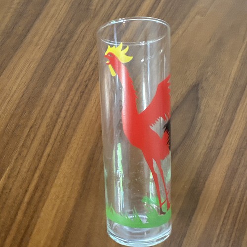 Vintage Federal Glass Red Rooster Tom Collins Highball Glass 6.75 Inch ...