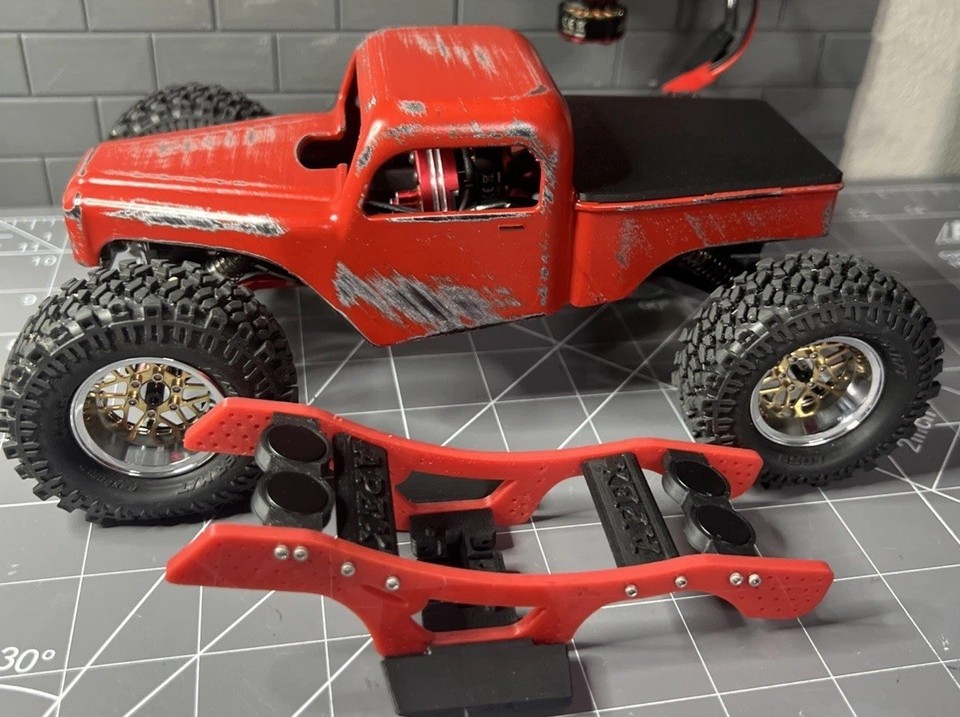 Custom Painted! SCX24 Comp Wagon Chassis And Body | eBay