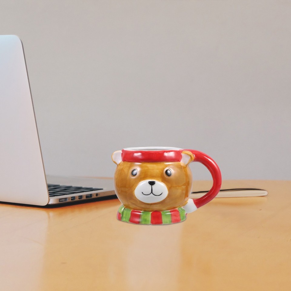 Ceramic Bear Shaped Coffee Mug Decorative Coffee Cup Water Cup Drinks ...
