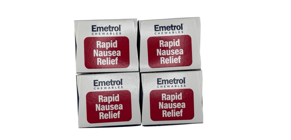 Emetrol Chewables for Rapid Nausea Relief Lemon- 42 Tablets x 4 pack ...