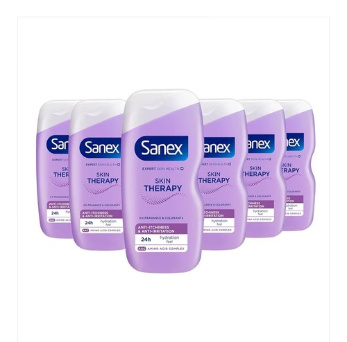 Sanex Skin Therapy Anti-Itch Anti-Irritation Shower Gel, 6x450ml ...