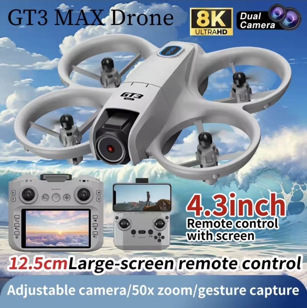 GT3 MAX 2026 Drone Kit 8K HD Remote Control Quadcopter Dual Camera ...