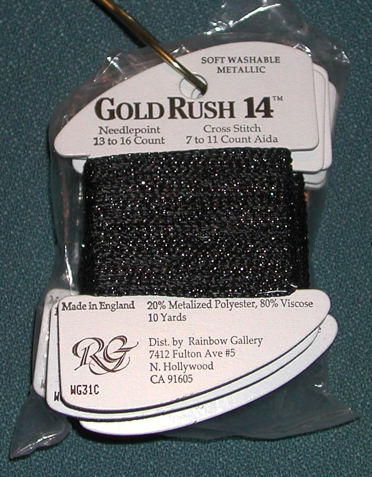Rainbow Gallery Gold Rush 14 Metallic Fiber - 2 Cards - Thread ...