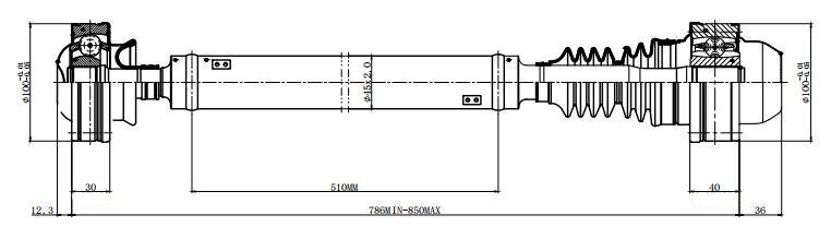 Drive Shaft 52099497Ac For Jeep Grand Cherokee Laredo Sport Utility 4 ...