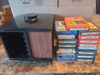 Lot Of (17) Vintage 8 TRACKS + An 8 Track STOWAWAY Spinning Storage ...
