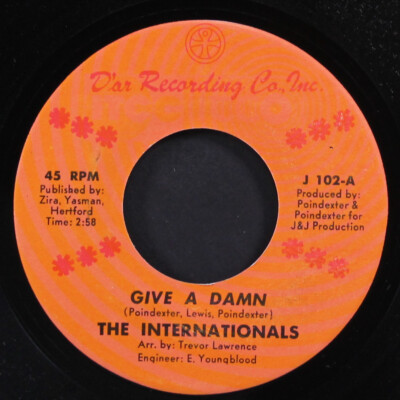 INTERNATIONALS: give a damn / push button love D'OR 7" Single 45 RPM | eBay