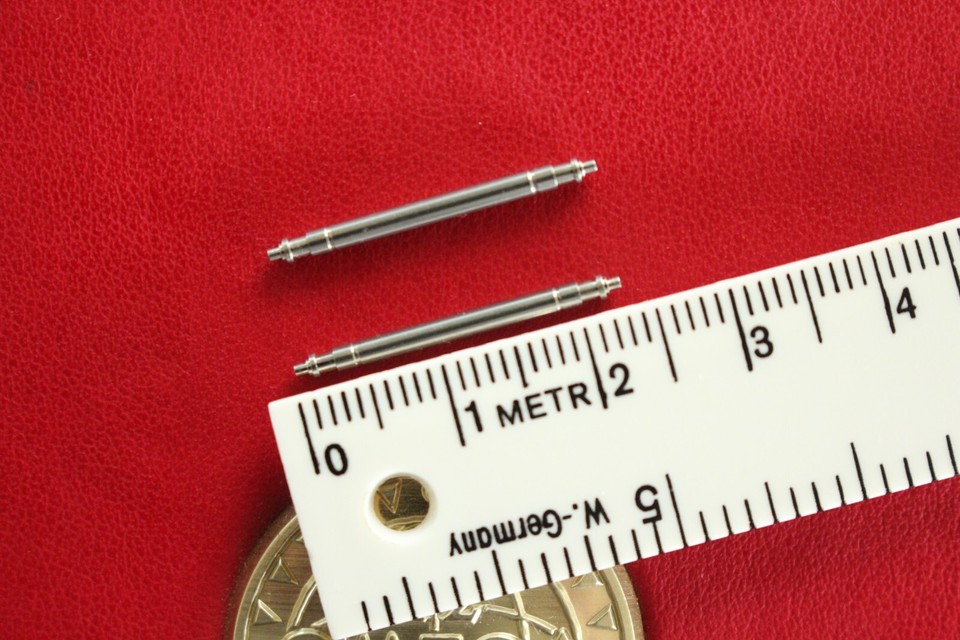 NOS OMEGA 22MM FAT SPRING BARS FOR LEATHER RUBBER WATCH BANDS STRAPS BY ...