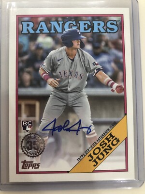 2023 Topps Josh Jung Auto 1988 35th Anniversary RC Rookie #88BA-JJ ...
